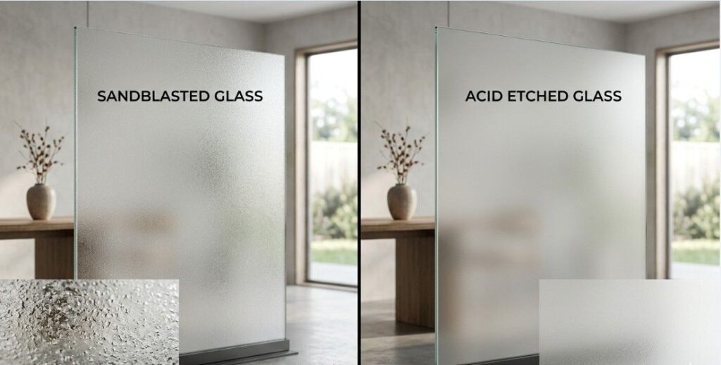 Sandblasted Glass vs. Acid Etched Glass: Which is Better?